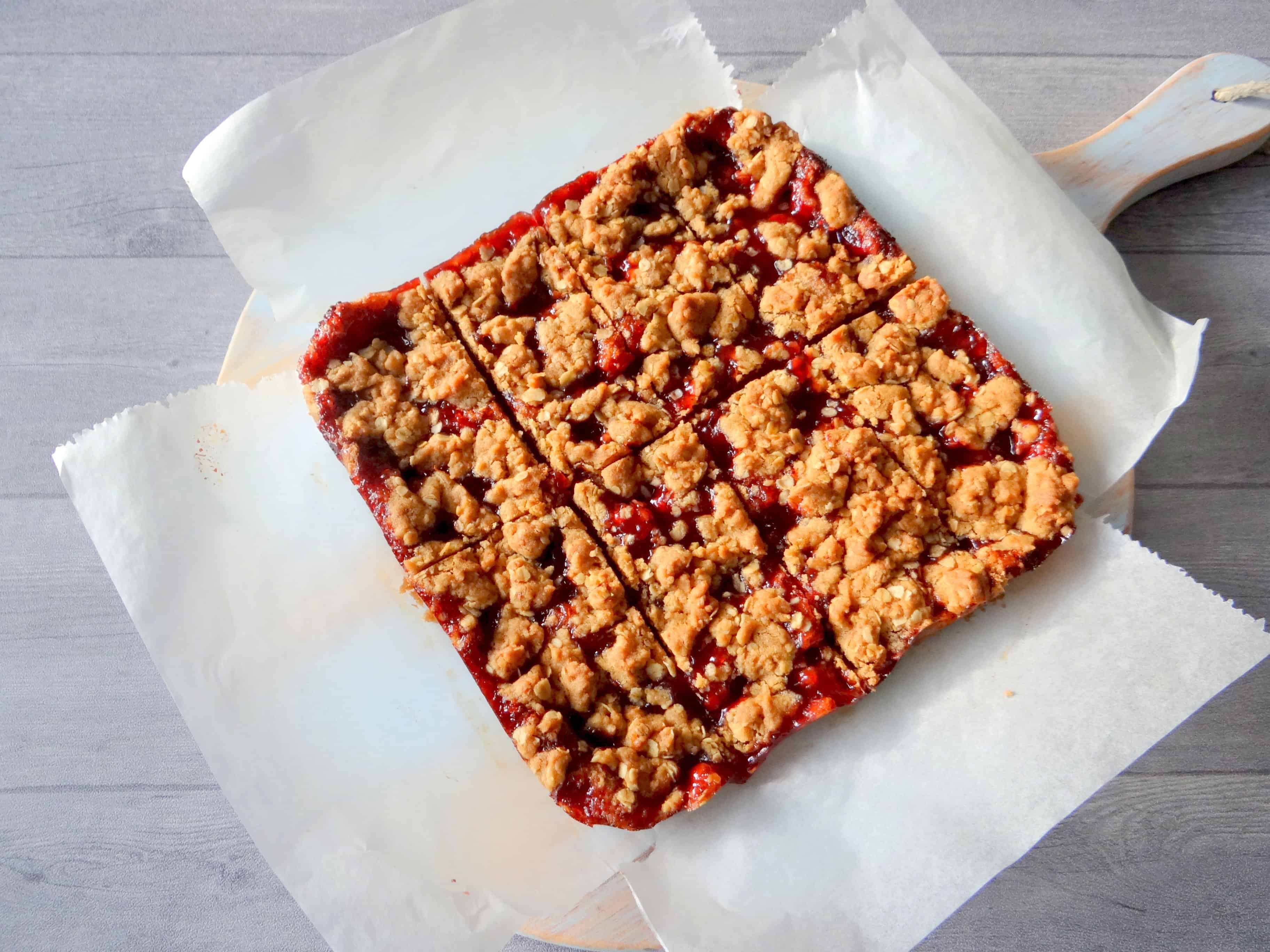 Aardbeien crumble koek | Culinea.nl;