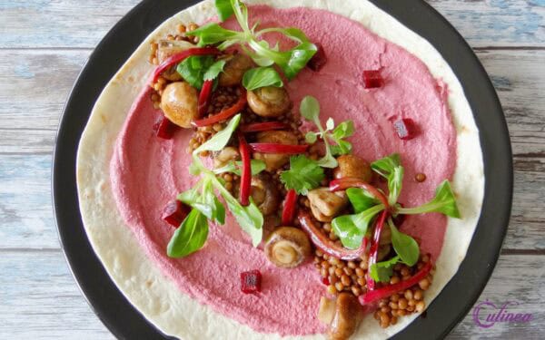 Wraps met linzen en paddenstoelen | Culinea.nl