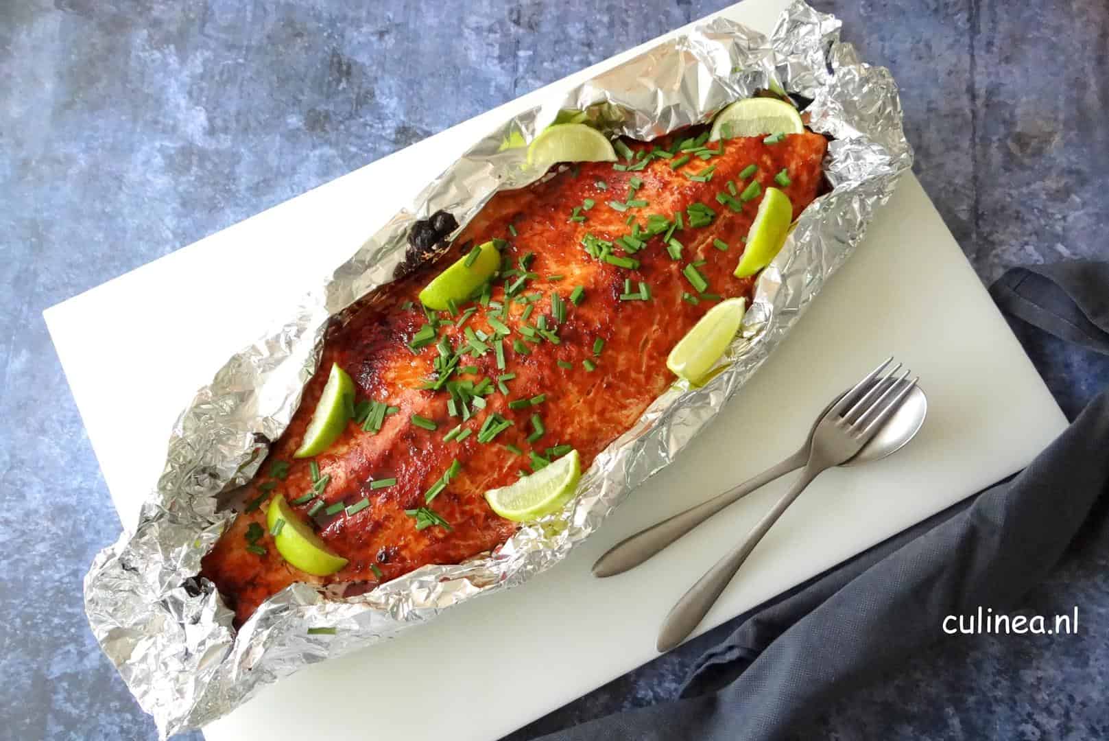 Zalm in folie van de Barbecue | Culinea.nl;