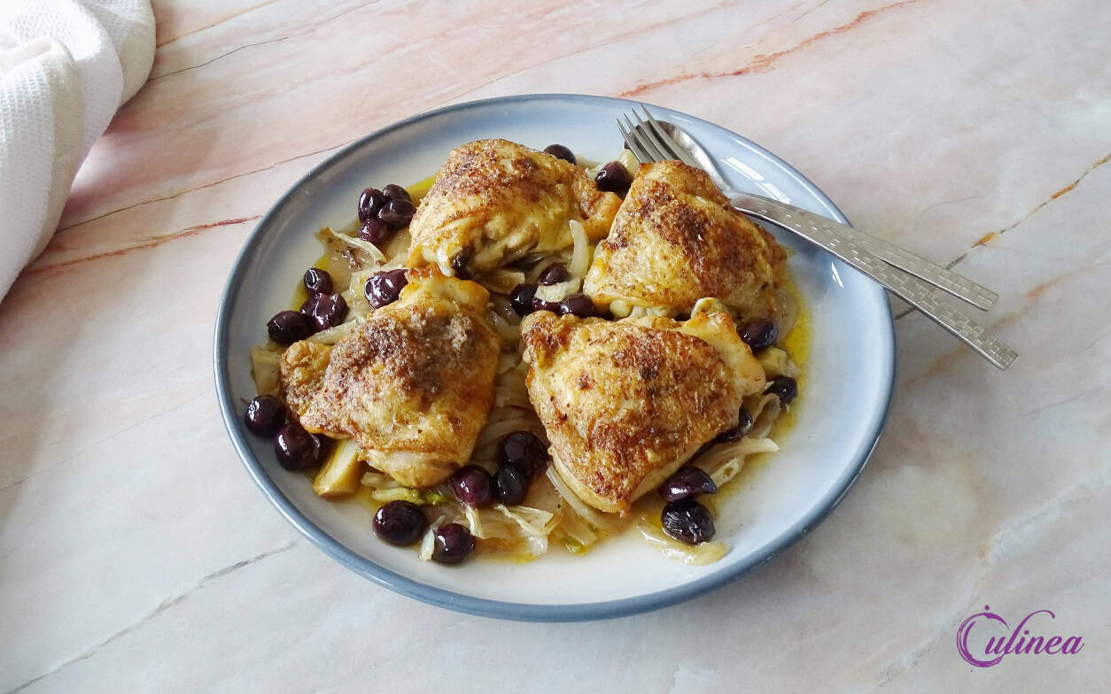 Kippendijen met Venkel en Druiven | Culinea.nl;